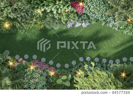 3d Garden Top View