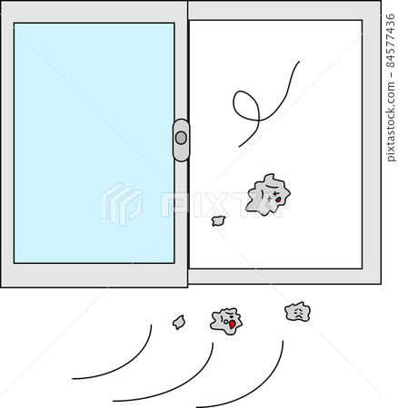 Image of dust escaping out of the window - Stock Illustration [84577436 ...