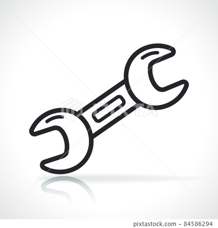 wrench thin line icon symbol - Stock Illustration [84586294] - PIXTA