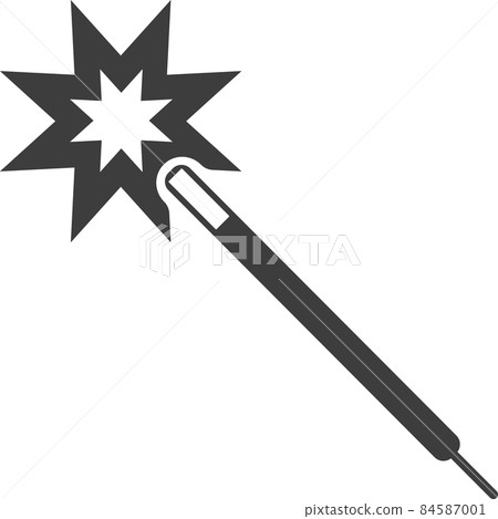 Sparkler with sparks. Vector image of the... - Stock Illustration ...