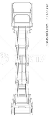 Scissor lift concept outline - Stock Illustration [84588558] - PIXTA