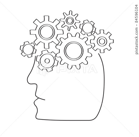 Gears vector set in hand drawn style. Goal,... - Stock Illustration ...
