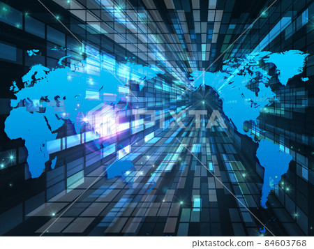 Technology cyberspace background material - Stock Illustration ...