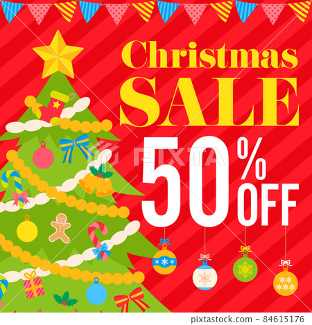 Simple and cute Christmas sale frame material - Stock Illustration ...