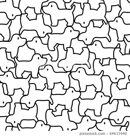 Simple and simple dog pattern, - Stock Illustration [84615940] - PIXTA