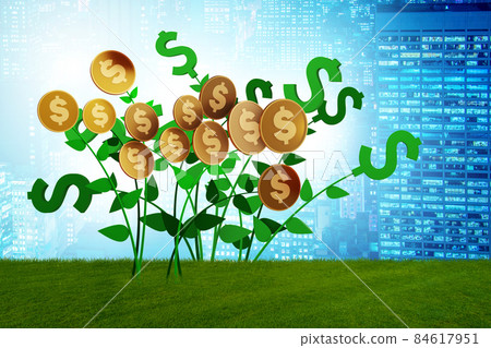 Money tree in business concept - 3d rendering - Stock Illustration ...