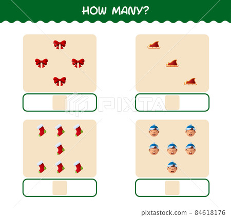 How many cartoon christmas. Counting game.... - Stock Illustration ...