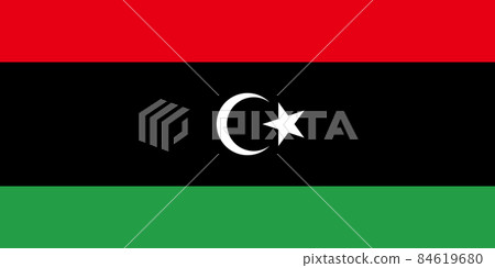 National Flag State of Libya, horizontal... - Stock Illustration ...