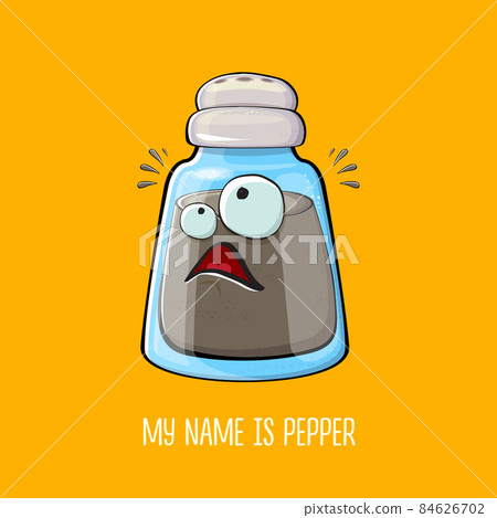 Vector cartoon pepper shaker with smiling faces...-插圖素材 [84626702 ...