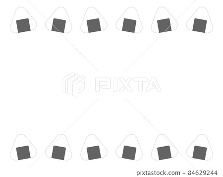 Simple frame illustration of rice balls - Stock Illustration [84629244 ...