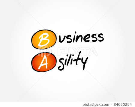 BA - Business Agility acronym, concept background - Stock Illustration ...
