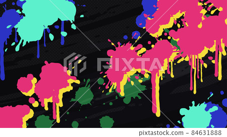Illustration of splashed ink dripping _... - Stock Illustration ...