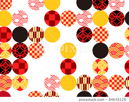Cute Japanese pattern dot background material - Stock Illustration ...