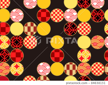 Cute Japanese pattern dot background material - Stock Illustration ...
