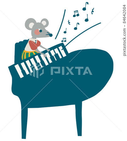 Mouse pianist - Stock Illustration [84642084] - PIXTA