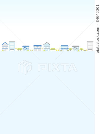 Light blue cityscape - Stock Illustration [84643301] - PIXTA