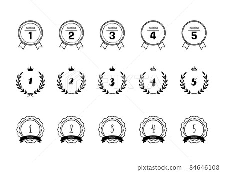 Hand-painted ranking batch Simple 2 - Stock Illustration [84646108] - PIXTA