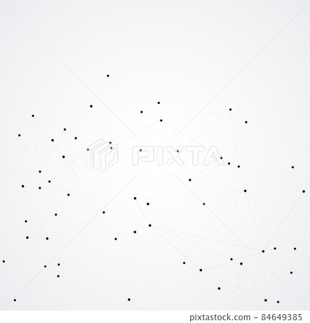 Line art wireframe with black network dots.... - Stock Illustration ...