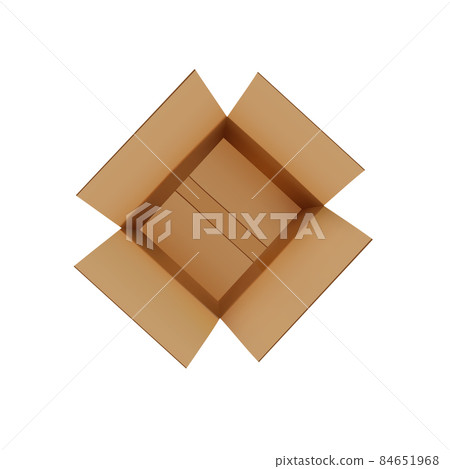 Realistic brown carton open box - Stock Illustration [84651968] - PIXTA