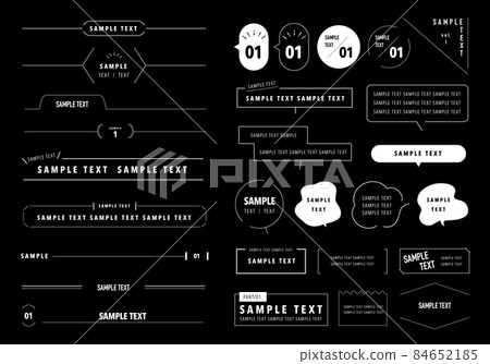 Vector illustration set of simple heading material - Stock Illustration ...