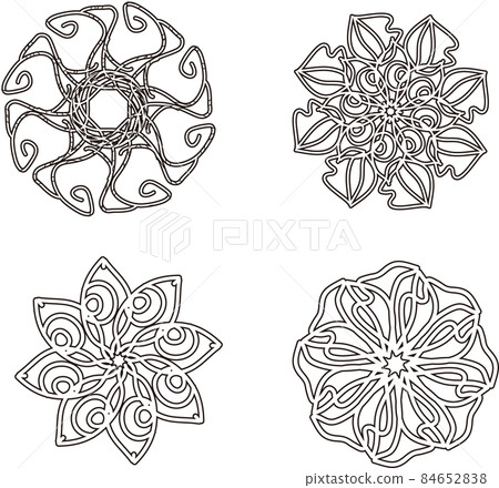 4 kinds of plant patterns - Stock Illustration [84652838] - PIXTA