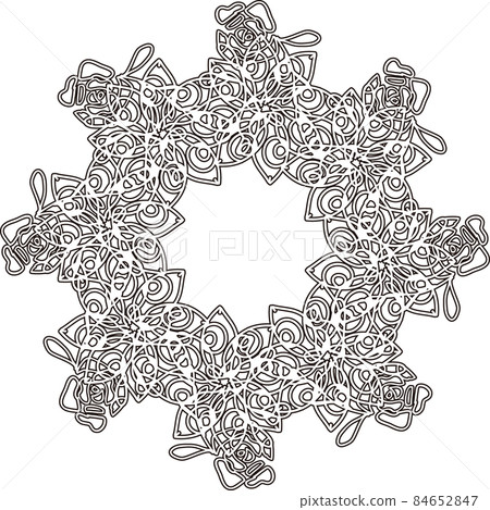 Complex rose lace pattern - Stock Illustration [84652847] - PIXTA