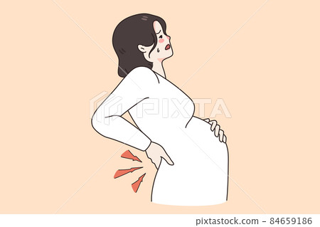 Pregnant women health problems concept - Stock Illustration [84659186 ...