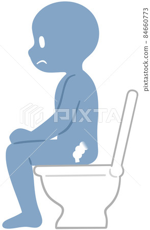 Posture that makes it difficult to defecate - Stock Illustration ...