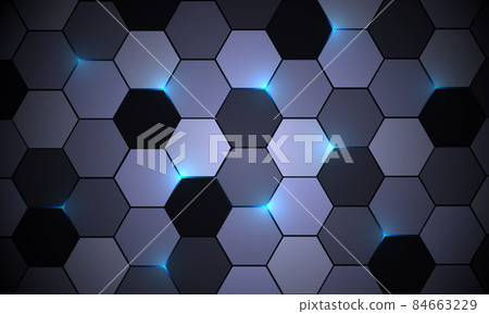 Grey hexagon vector abstract background with... - Stock Illustration ...