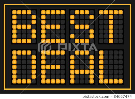 Orange color led in word best deal on black... - Stock Illustration ...