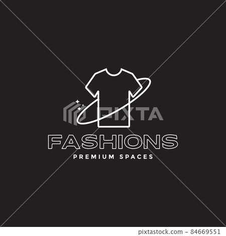 lines t-shirt cloth with space logo symbol icon... - Stock Illustration ...