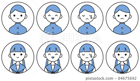 Person icon set_Student men and women - Stock Illustration [84675692 ...
