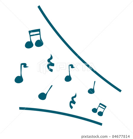 Musical note (to the left) - Stock Illustration [84677814] - PIXTA