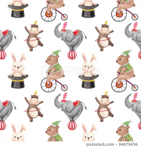 Colorful circus funfair and fairground pattern... - Stock Illustration ...