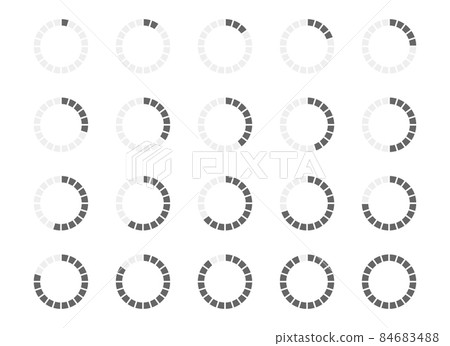 Round loading bar with filled from 1 to 20... - Stock Illustration ...