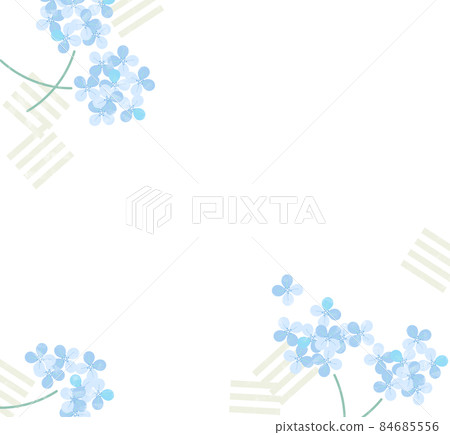 Simple flower background material, spring blue - Stock Illustration ...