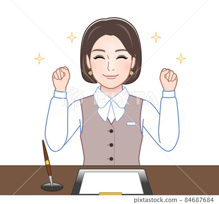 Female receptionist - Stock Illustration [84687684] - PIXTA