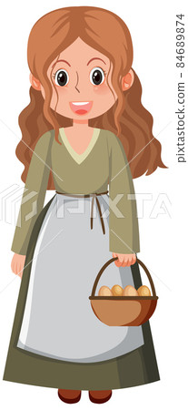 Female medieval historical cartoon characters - Stock Illustration ...