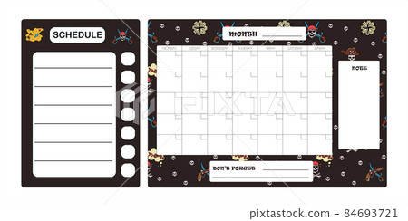 Vector set of weekly planner, to do list, note,... - Stock Illustration ...