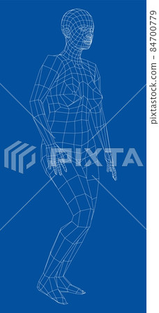 Wireframe ballerina in dance pose - Stock Illustration [84700779] - PIXTA
