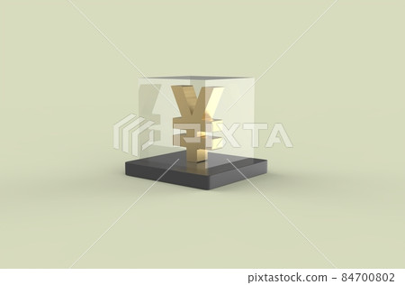 Japanese Yen displayed in a glass case - Stock Illustration [84700802 ...