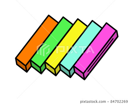 Sticky notes (five colors) - Stock Illustration [84702269] - PIXTA