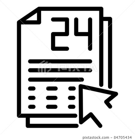 Daily planner icon, outline style - Stock Illustration [84705434] - PIXTA