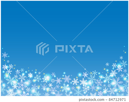 Snowflake wallpaper ⑥ Bottom - Stock Illustration [84712971] - PIXTA