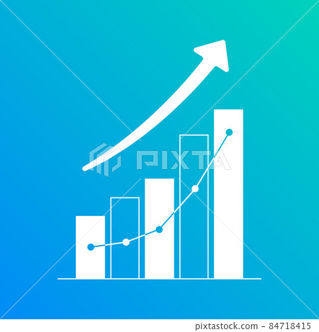 Illustration of a rising graph - Stock Illustration [84718415] - PIXTA
