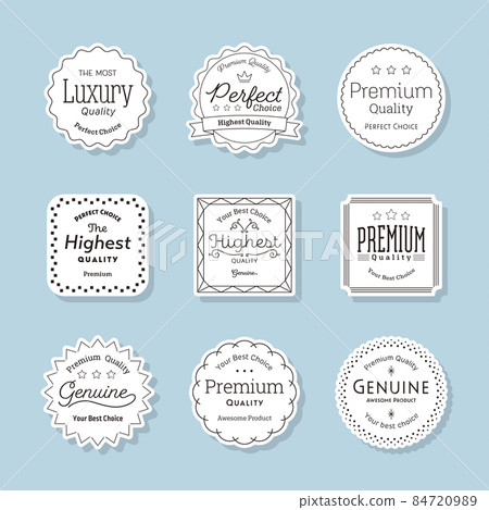A set of simple labels with rims. A modern and... - Stock Illustration ...
