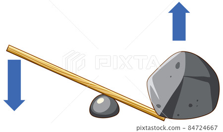 Example of lever with two different size of stones - Stock Illustration ...