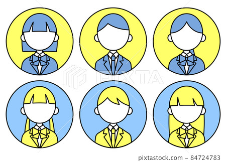 Person icon set_Student male and female_No face - Stock Illustration ...