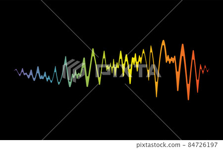 Music rainbow wave player logo. Colorful... - Stock Illustration ...