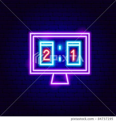 Soccer Score Neon Sign - Stock Illustration [84737195] - PIXTA
